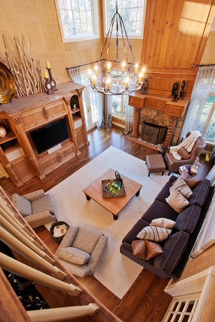 Rustic Great Room - West Harrison, NY - Traditional - Living Room - New ...