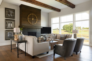 Rustic Rambler - Farmhouse - Living Room - Minneapolis - by Custom One ...