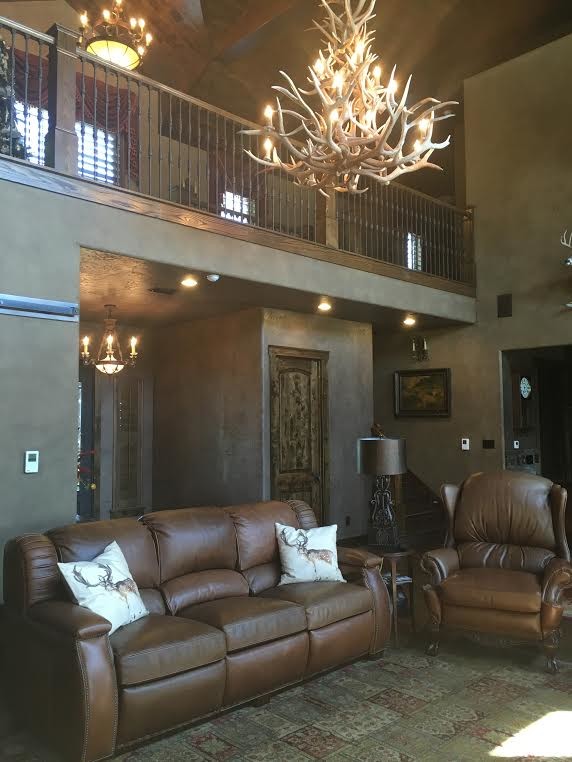 Rustic Ranch house in Jacksboro, TX - Rustic - Living Room - Dallas ...