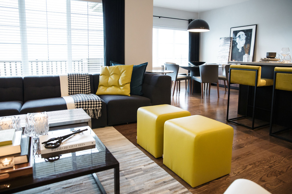 Rustic Urban City - Contemporary - Living Room - Calgary - by Natalie ...