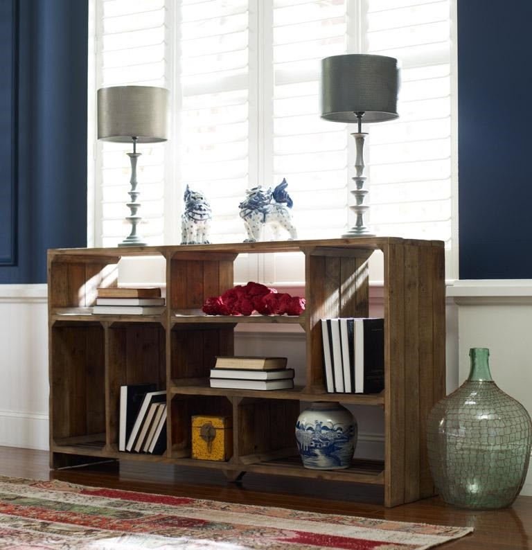 Rustic Wood Room Divider Console - Farmhouse - Living Room - Charlotte ...