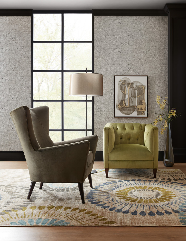 Sam Moore Thiago Wing Chair & Oleander Club Chair - Eclectic - Living ...