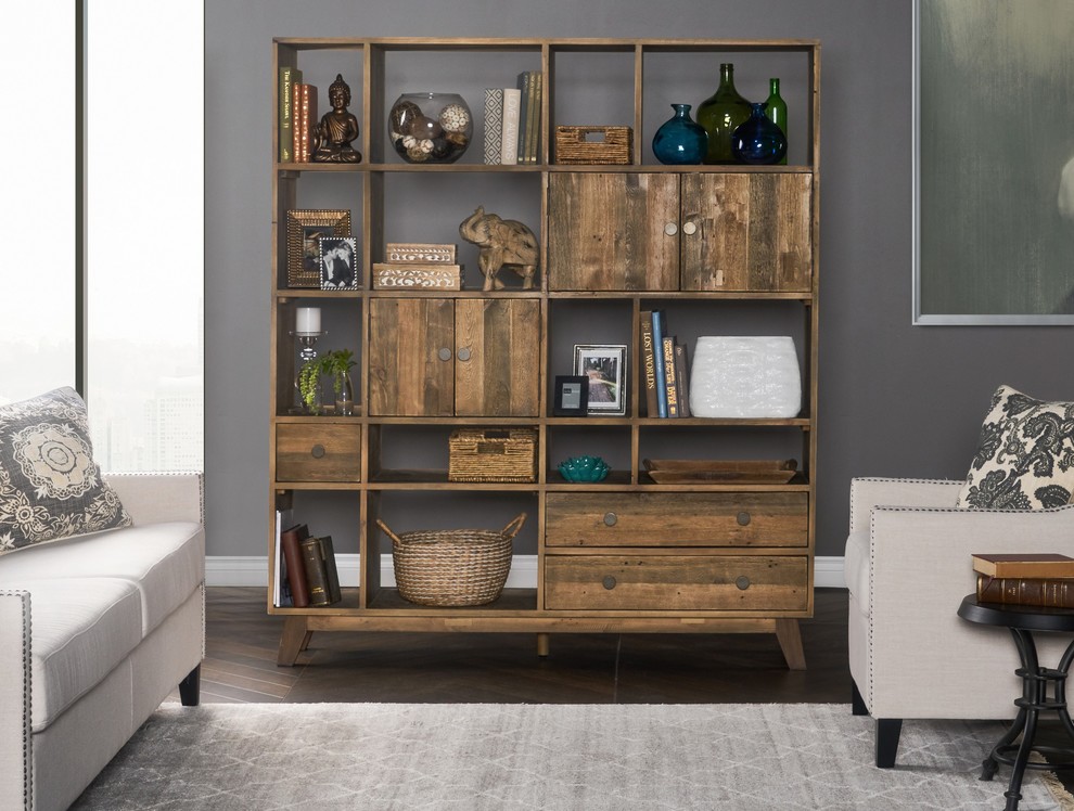Samuel Reclaimed Pine Wall Unit - Transitional - Living Room - Los ...