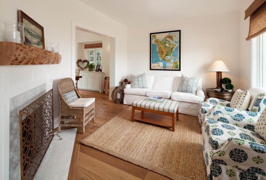 Santa Barbara Beach Cottage - Beach Style - Living Room - Santa Barbara ...