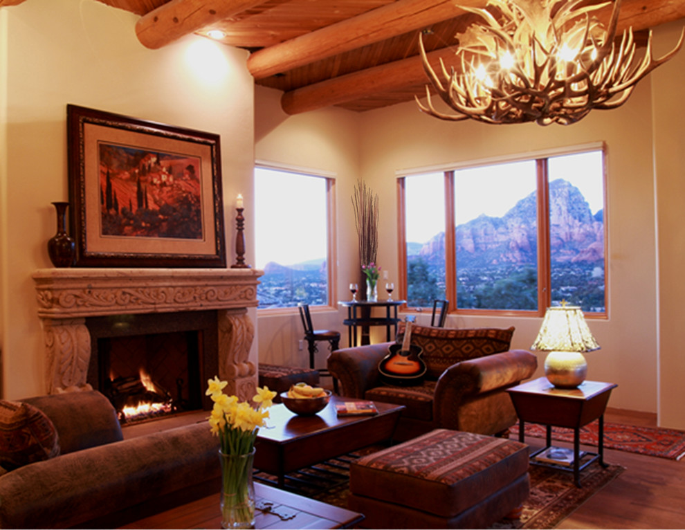 Santa Fe style Residence - Transitional - Living Room - Phoenix - by ...