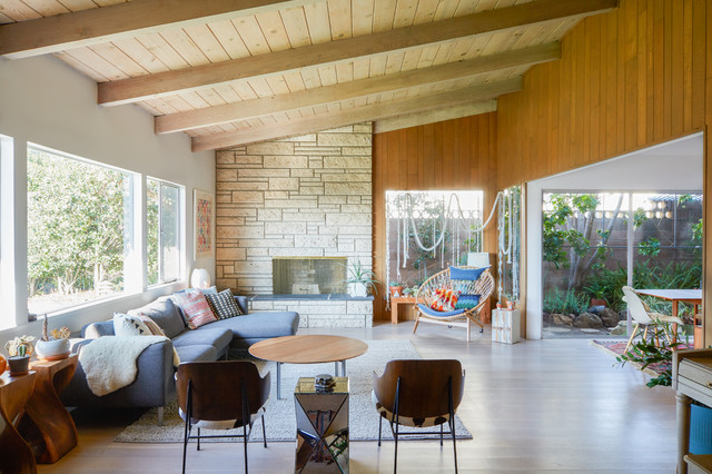 Houzz Tour: Colorful Boho Style for a Midcentury Modern Makeover