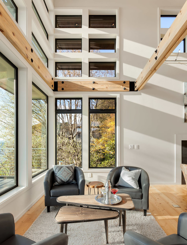 Seahurst Waterfront Residence, Seattle WA - Contemporary - Living Room ...
