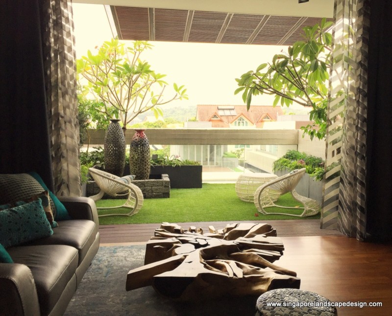 Semi-D Landscape - Tropical - Family Room - Singapore - by Passionscape ...