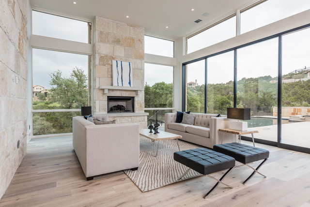 Seven Oaks House - Austin, TX - Contemporary - Living Room - Austin ...