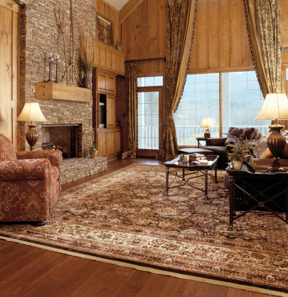Shaw Area Rug | European Elegance in Brown - Rustic - Living Room - San ...