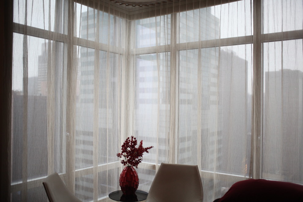 Sheer Drapes - Contemporary - Living Room - New York - by The Shade ...