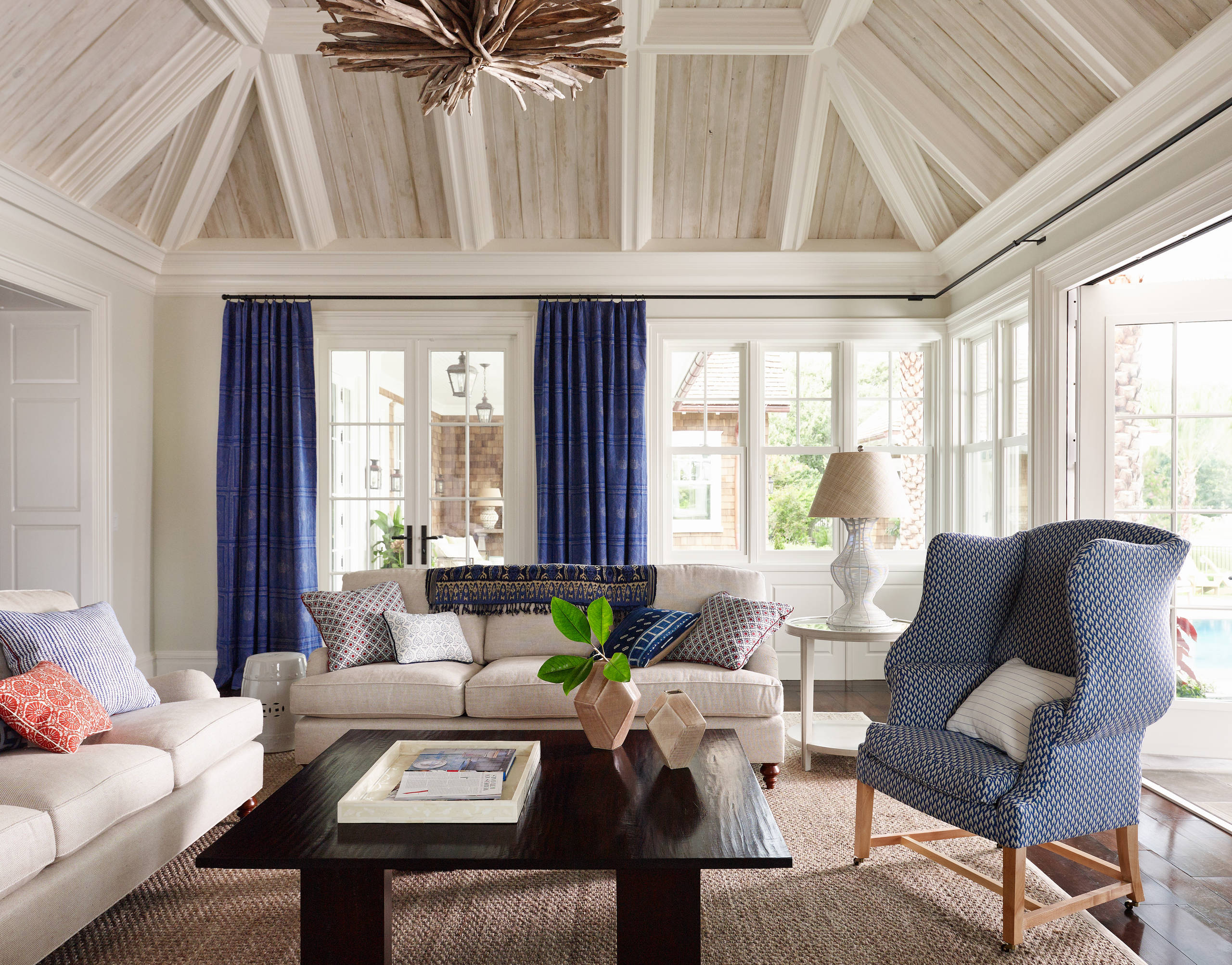 Whitewashed Ceiling Wood Beams | Shelly Lighting