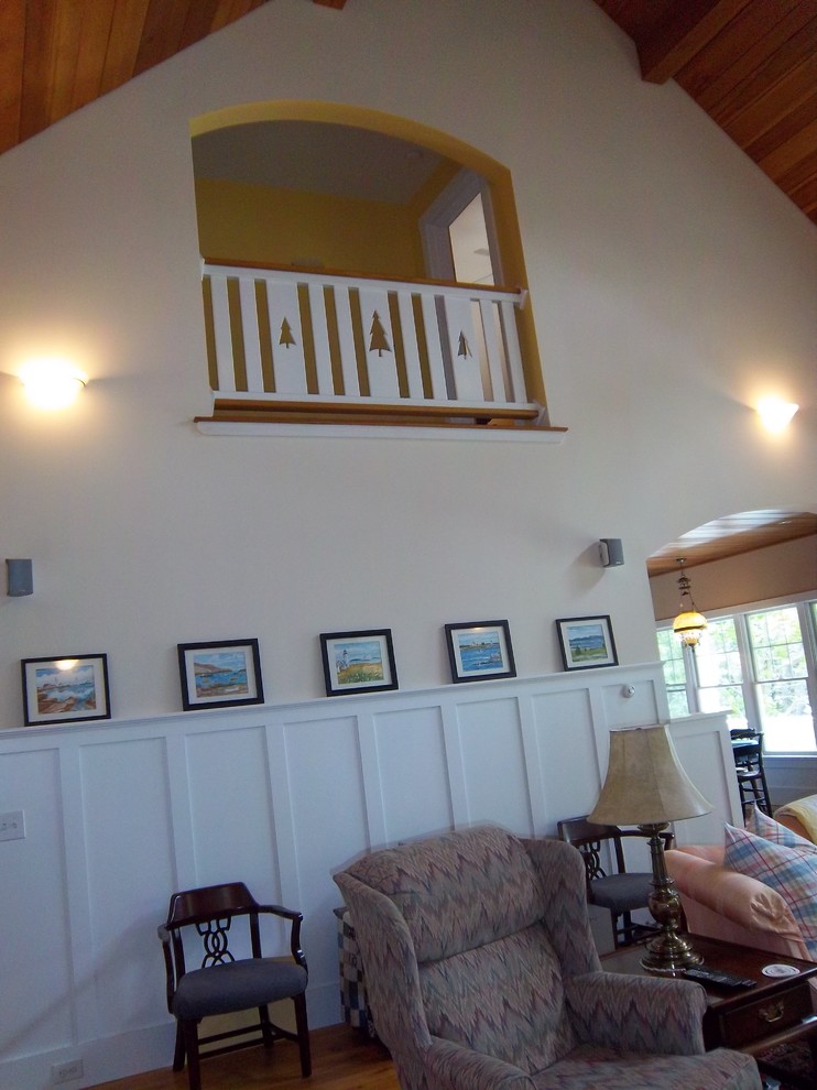 Shingle Style Cottage Custom Design - Traditional - Living Room - Portland Maine - by Midcoast ...