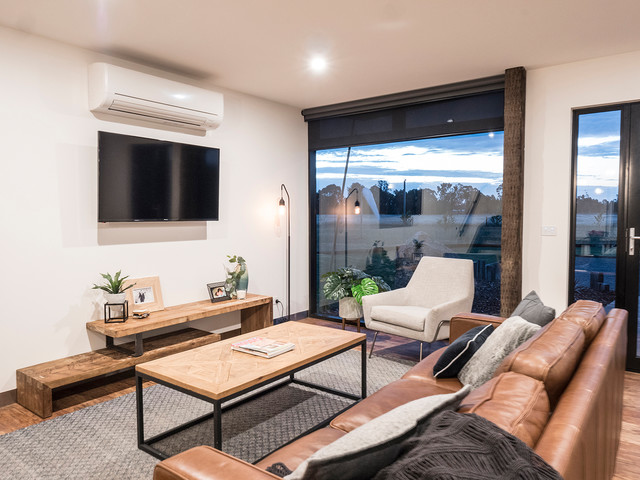 Shipping Container Home - Kialla - Contemporary - Living Room - Other ...