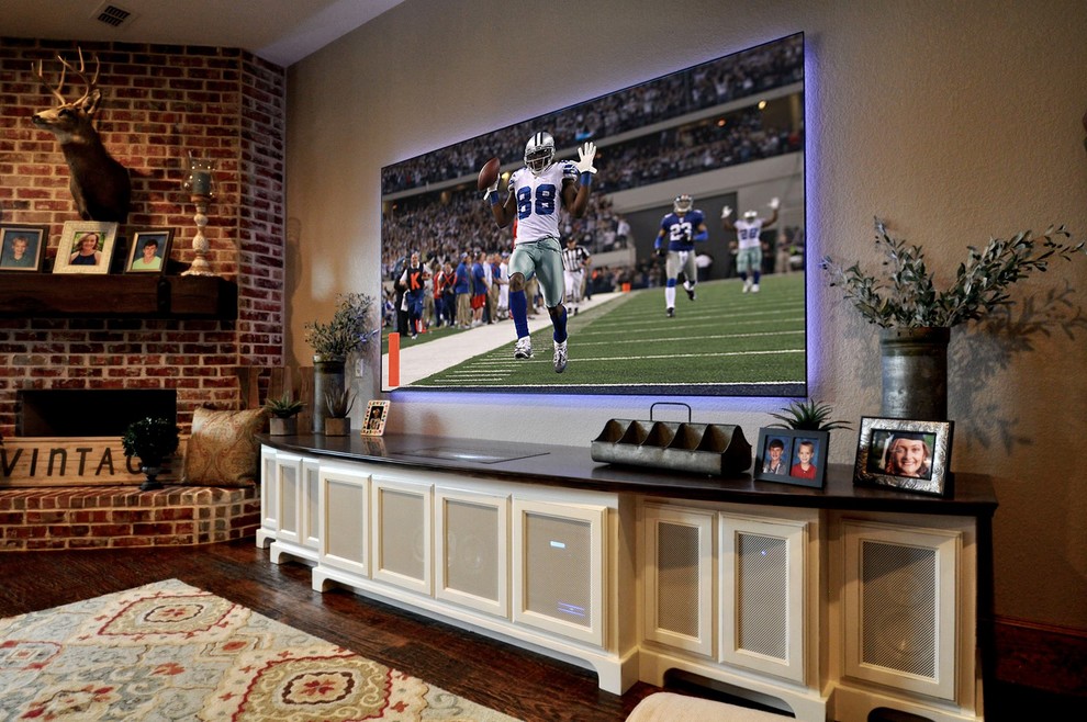 Short Throw Projector Upgrade - Traditional - Living Room - New Orleans ...
