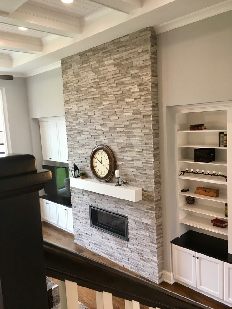 Siesta III Living Room Fireplace Wall - Transitional - Living Room ...