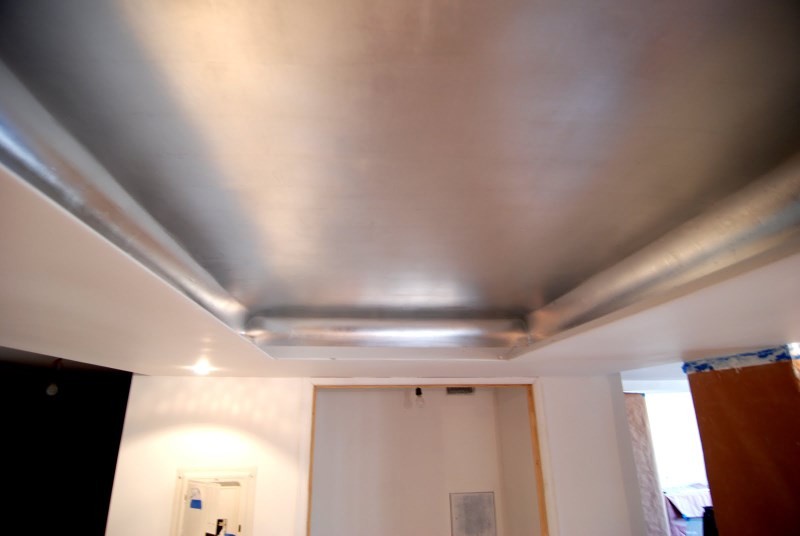 Silver leaf Ceilings & Marblestone walls. - Living Room - New York - by ...