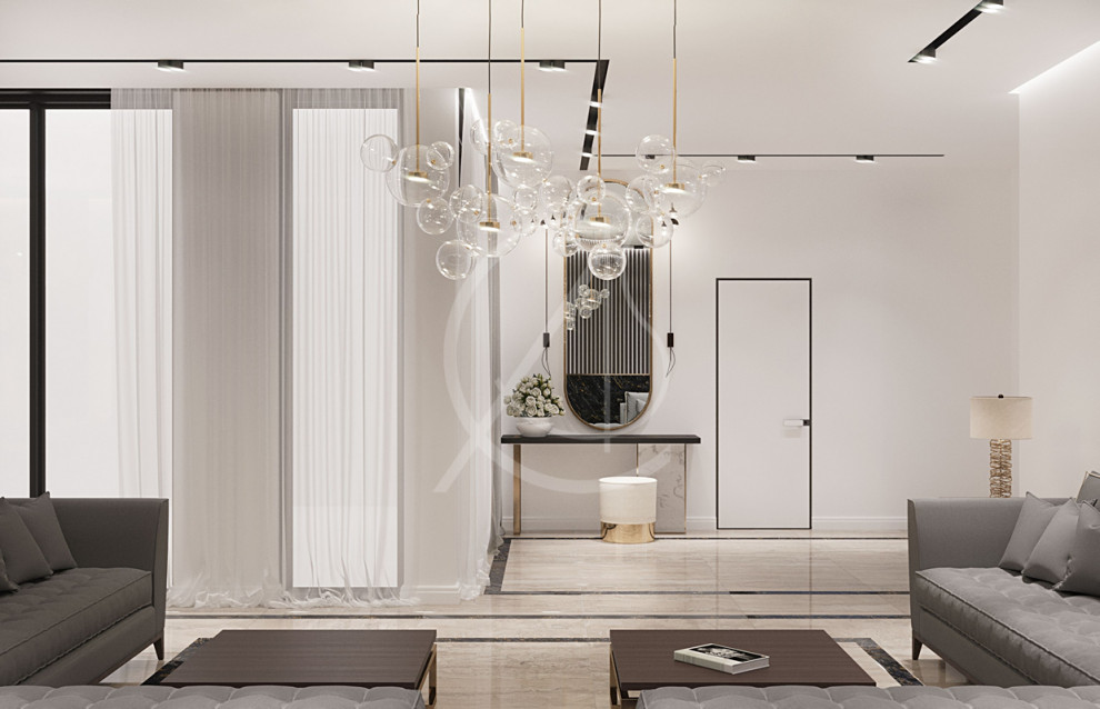 Simple Modern Villa Interior Design - Modern - Living Room - London | Houzz