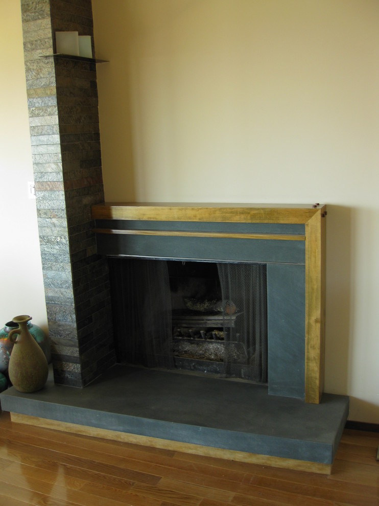 simple rectangular fireplace - Modern - Living Room - San Francisco ...
