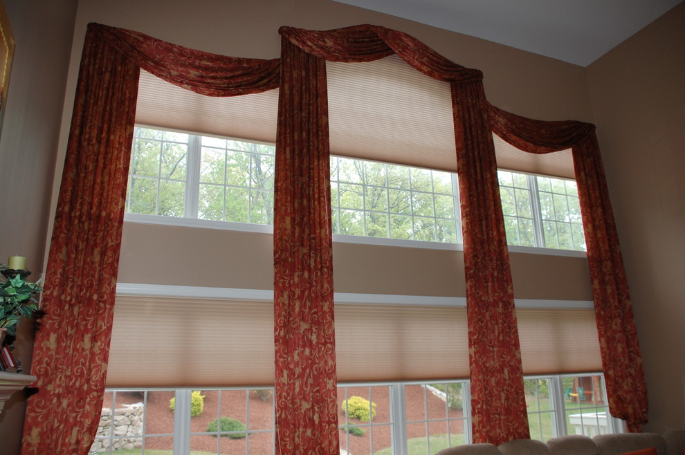 Simply Windows Tall Spaces - Traditional - Living Room - Boston - by ...