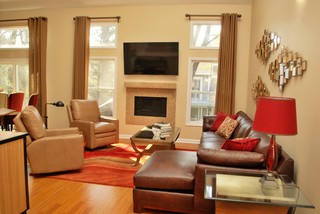 Sizzlin' Red HOT design! - Contemporary - Living Room - New York - by ...