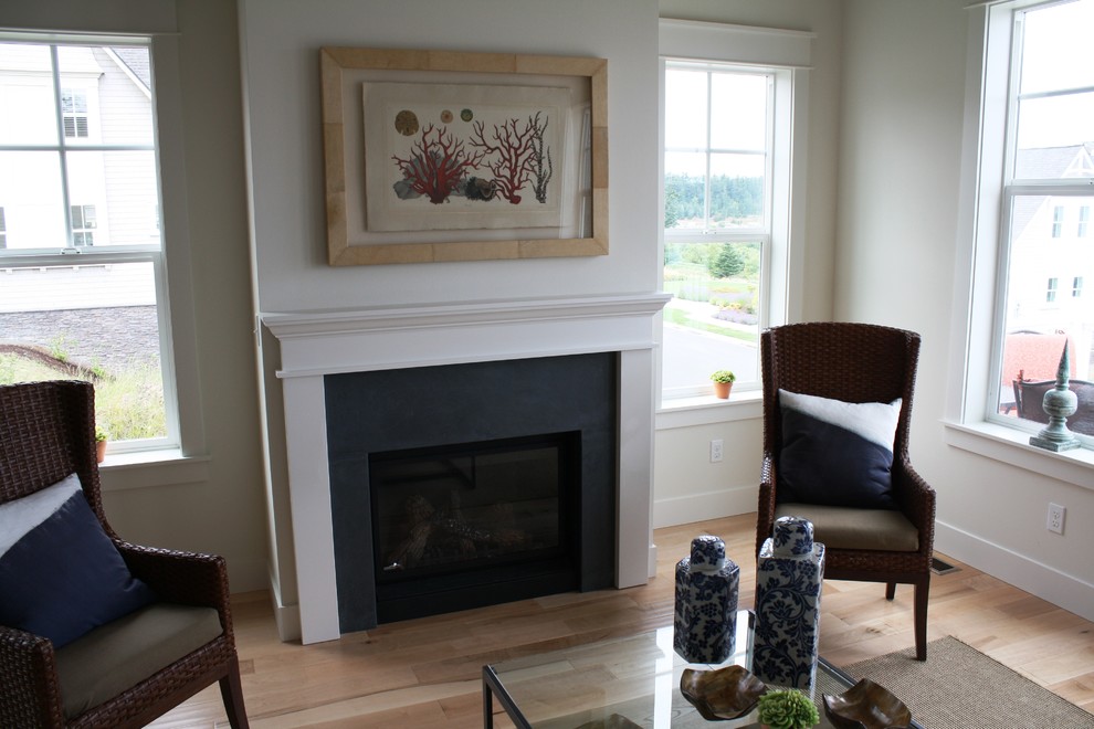Slate fireplace - Traditional - Living Room - Seattle - by Creative ...