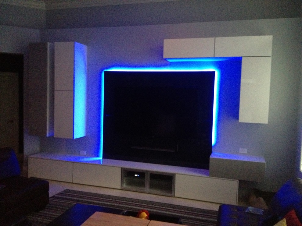 Sleek & Ultra Modern Entertainment Center - Modern - Living Room ...