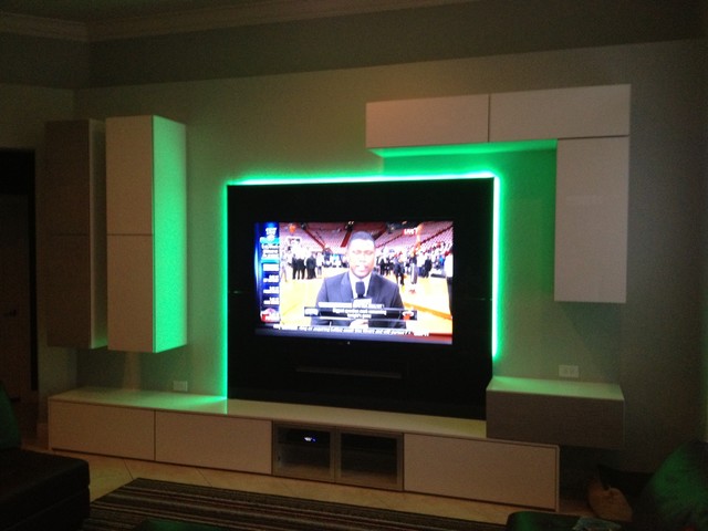 Sleek & Ultra Modern Entertainment Center - Modern - Living Room ...