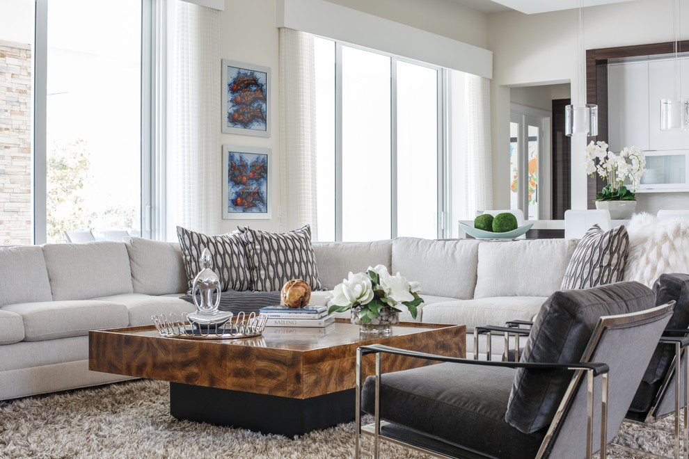 Sleek Modern - Contemporary - Living Room - Jacksonville - by AR Home ...