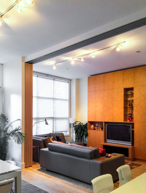 Sliding Pocket Wall - Contemporary - Living Room - New York - by ...