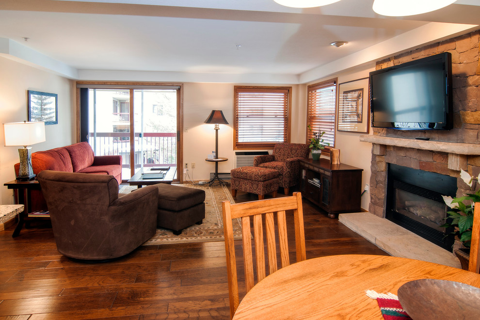 Slope Side Condo - Torian Plum - Rustic - Living Room - Denver - by ...