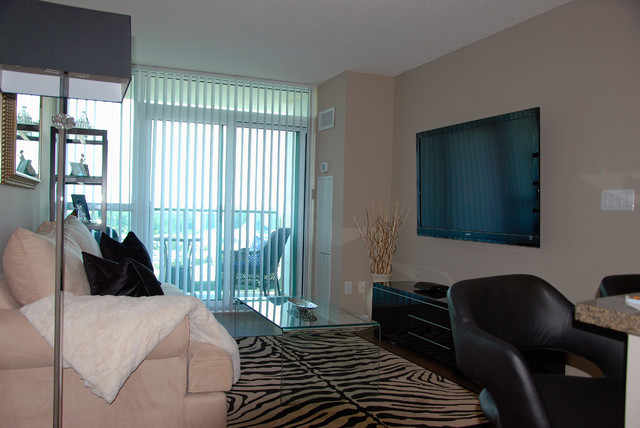 Small Condo Decor - Contemporary - Living Room - Toronto - by Dominika ...