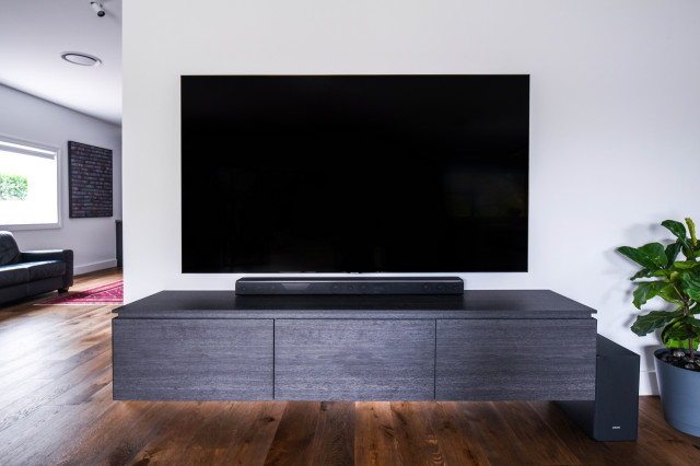 Black floating tv unit - Modern - Living Room - Sydney - by Improva ...