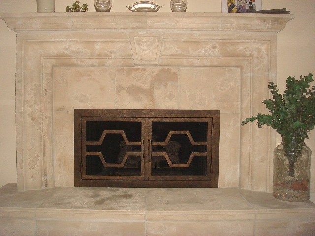 Smooth Stone Fireplace - Contemporain - Salon - San Diego - par AMS ...