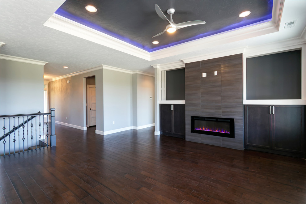 Soprano Basement Modified - 3rd Garage Bay - Modern - Living Room ...