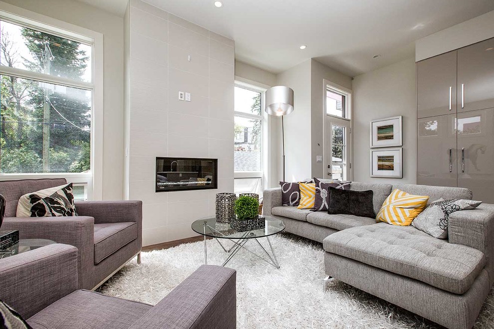 South Calgary 4Plex - Contemporary - Living Room - Calgary - by Moderno ...