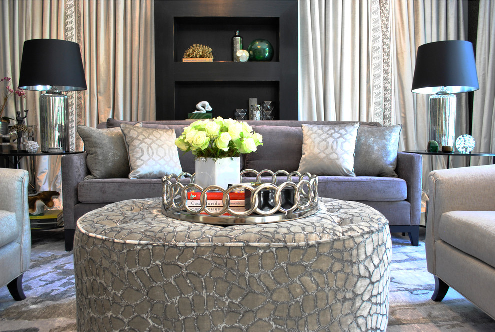 South Miami Interior Design - Transitional - Living Room - Miami - by ...