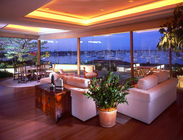 South Pacific Polynesian Architecture - Tropical - Living Room - Orange ...