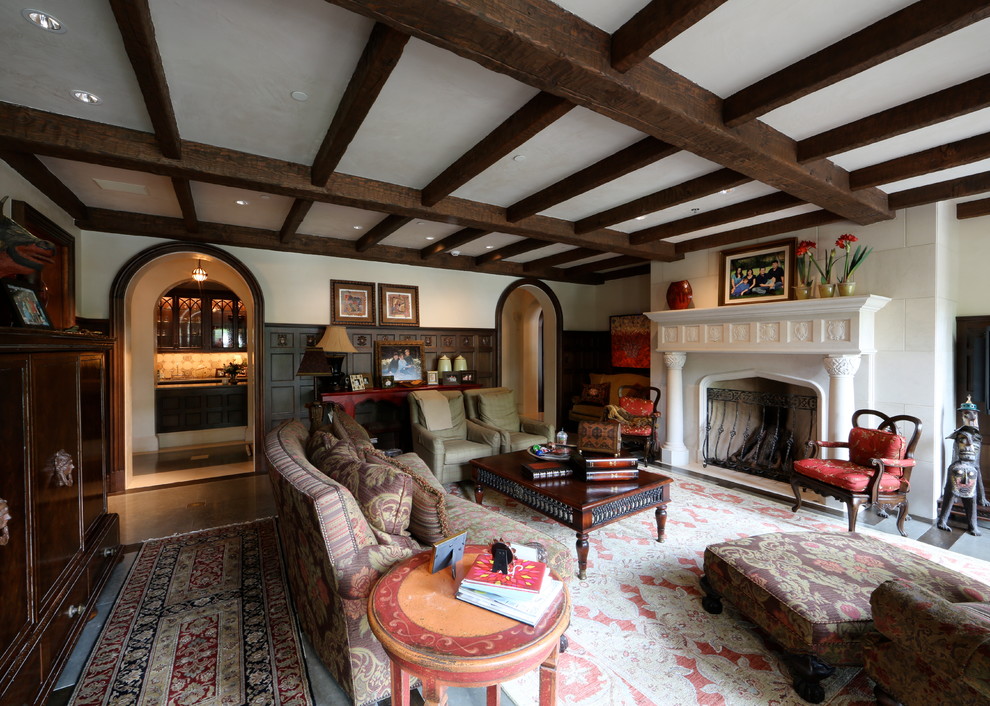 Southern English Manor House in Dallas, Texas - Living Room - Dallas ...
