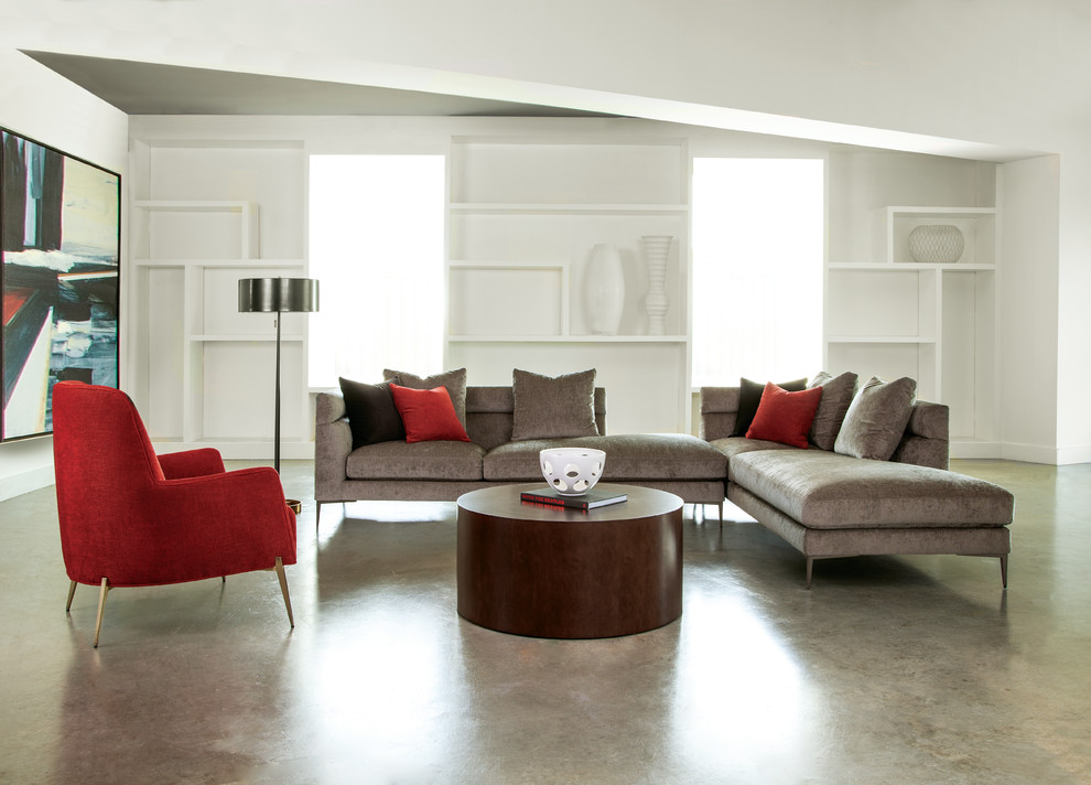 Spaced Out modular sectional with Mia lounge chair and Milo baughman ...