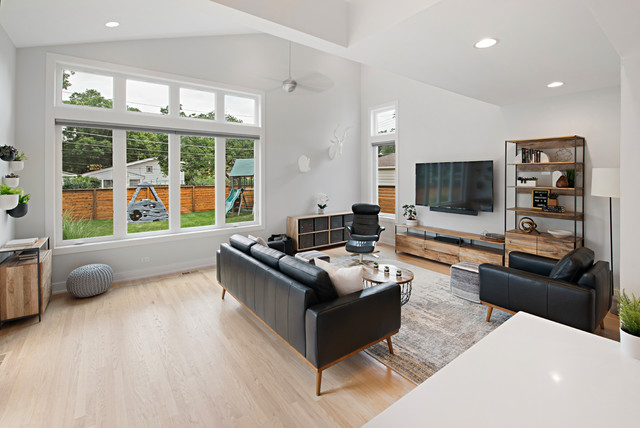 Split-Level Addition - Contemporary - Living Room - Chicago - by Thomas ...