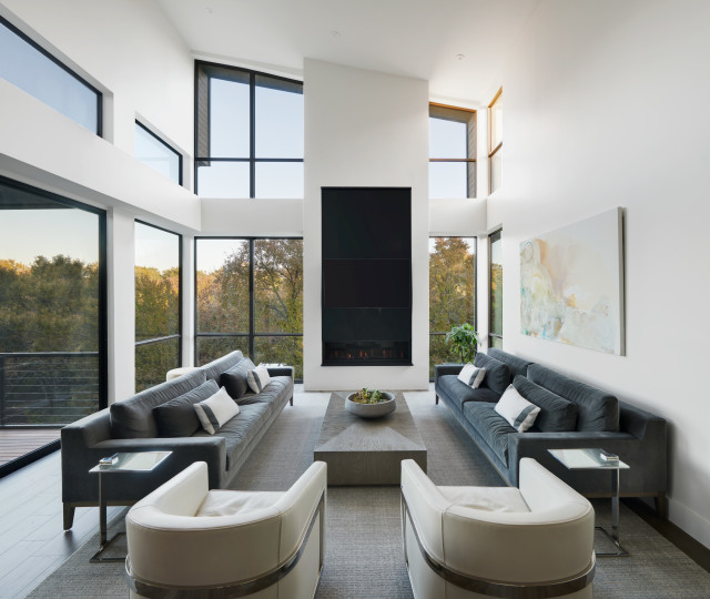 Stack House - Modern - Living Room - Austin - by J Square Architecture ...