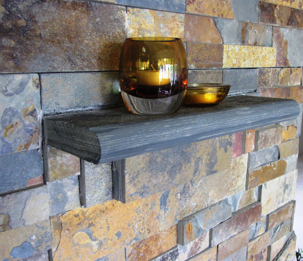 Stacked Stone Mantel - Traditional - Living Room - Louisville - by ...