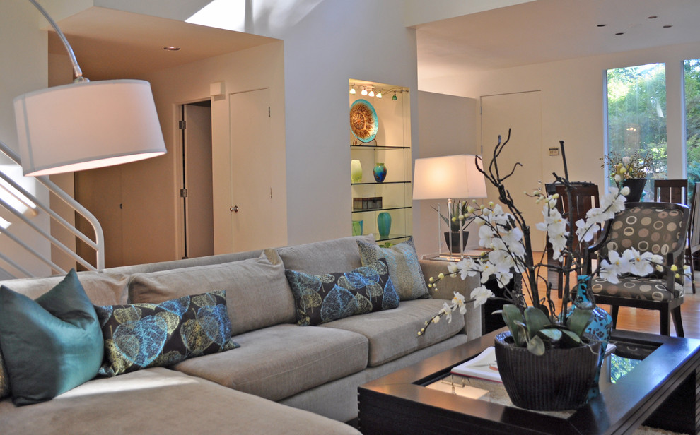 Staged Living Room - Contemporary - Living Room - Portland - by ...