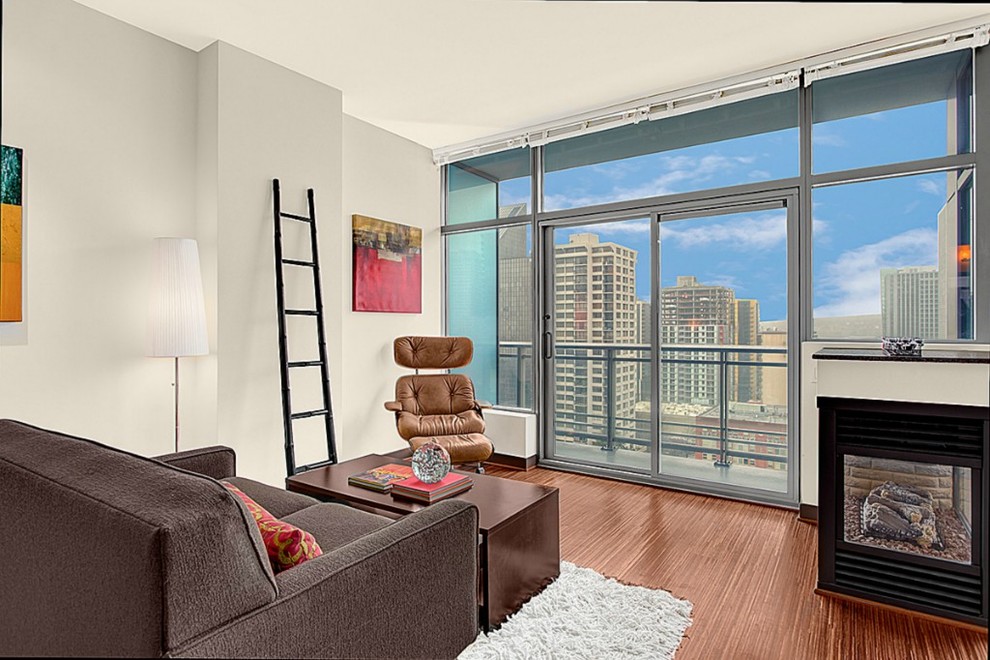 Staged Seattle Condominium In Cristalla Building - Modern - Living Room ...