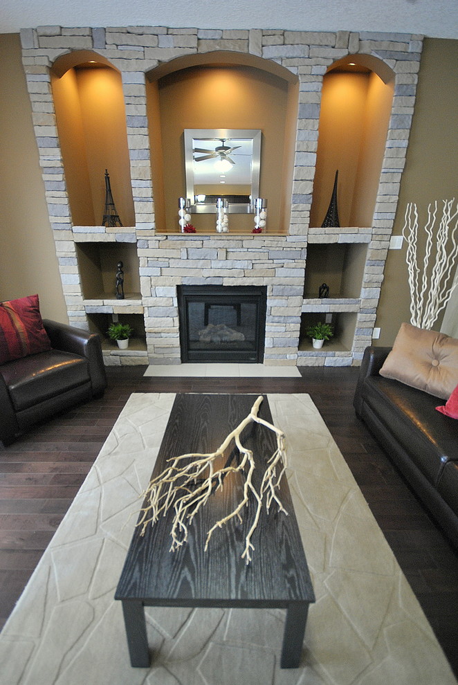 Staging or Styling a fireplace area - Modern - Living Room - Edmonton ...