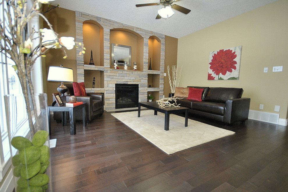 Staging or Styling a fireplace area - Modern - Living Room - Edmonton ...