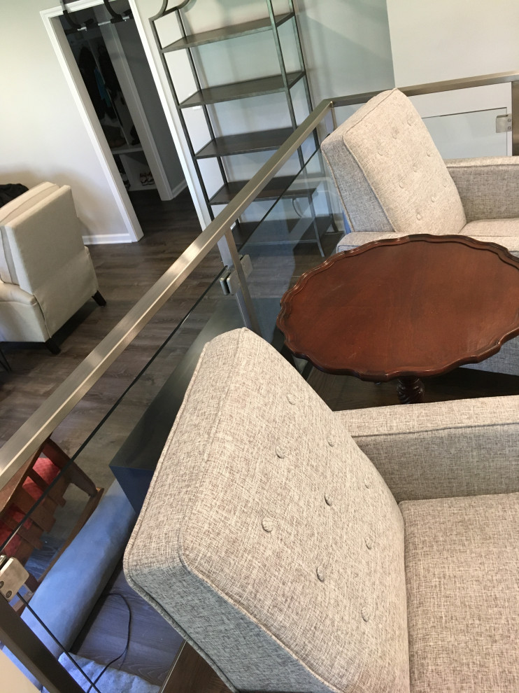 Stainless Steel and Glass Panel Railing - Modern - Living Room ...