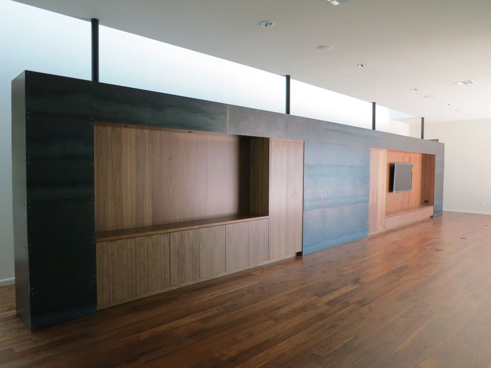 Steel Clad Wall - Contemporary - Living Room - Austin - by Sarabi ...