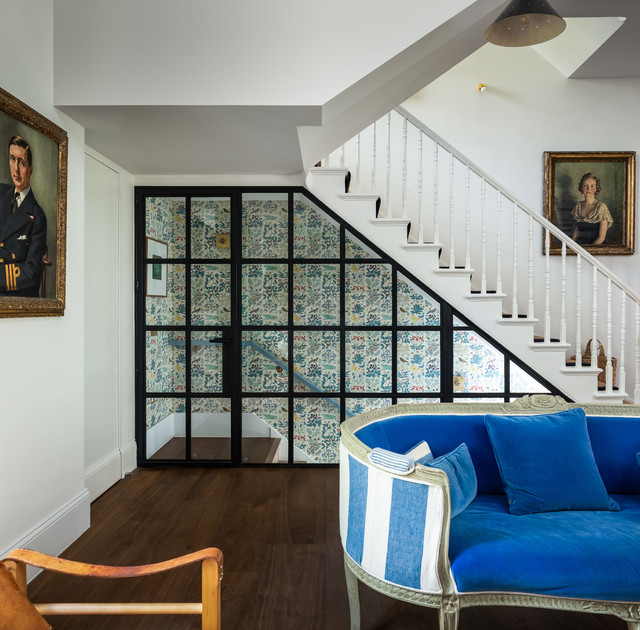 Steel stair partition - Victorian - Living Room - London - by Perla ...
